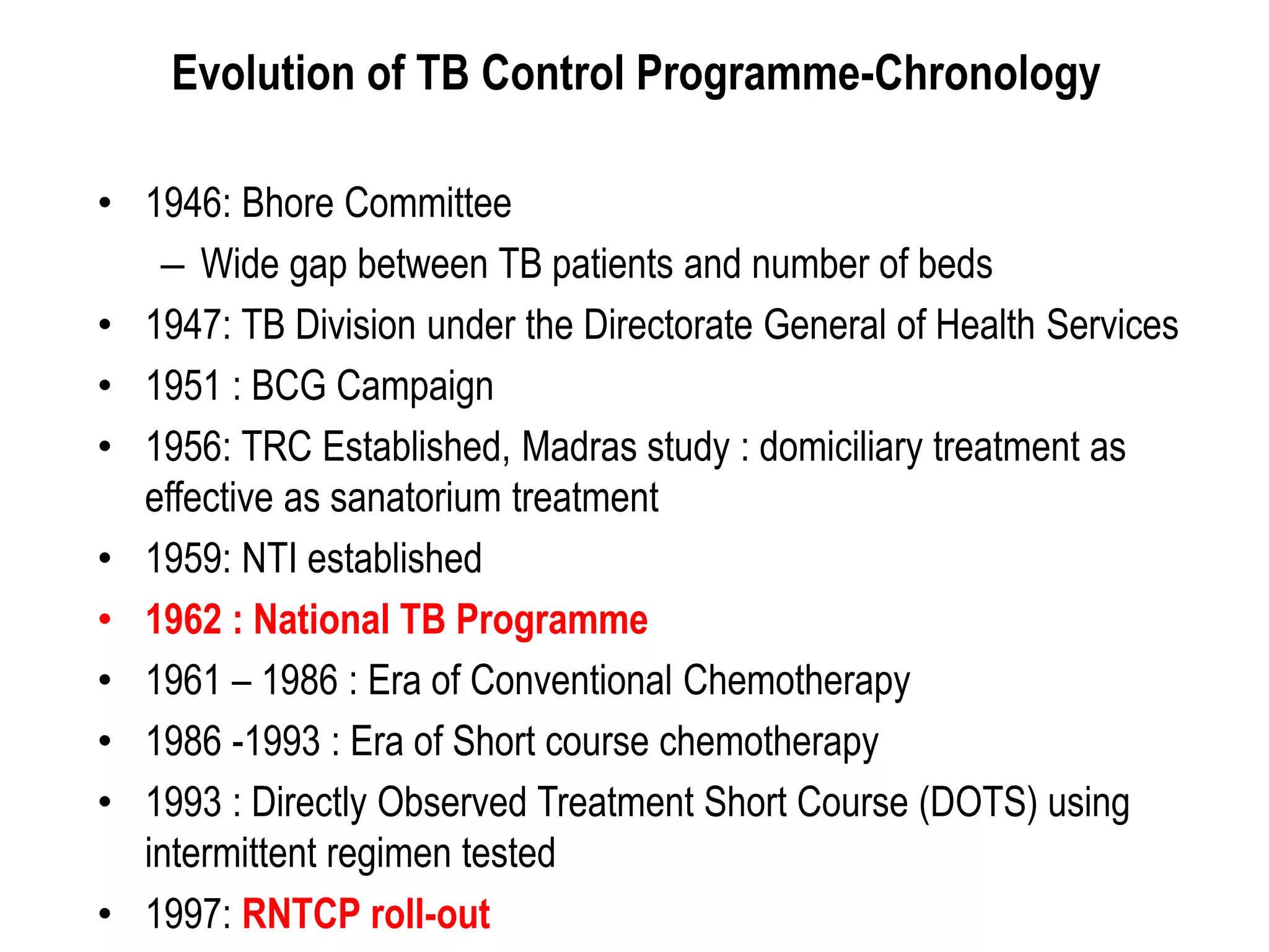 Revised National Tuberculosis Control Program | PPTX