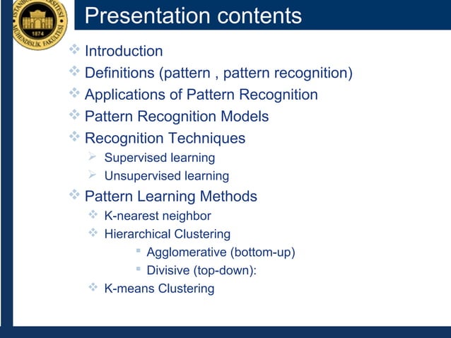 Örüntü tanıma - Pattern Recognition | PPT