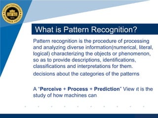 Örüntü tanıma - Pattern Recognition | PPT
