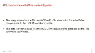 Microsoft 365 Delve profile integration with Connections | PPT