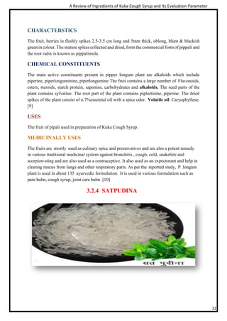 A review of ingredients of Kuka cough syrup | PDF | Herbs and ...