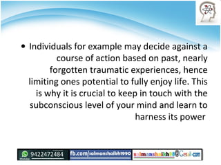 21 power of subconcious mind | PPT