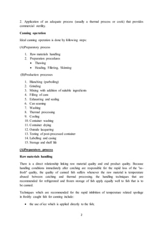 Canning of Fish | DOCX