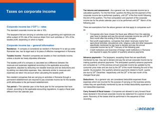 2016 Tax Guideline for Romania | PPT