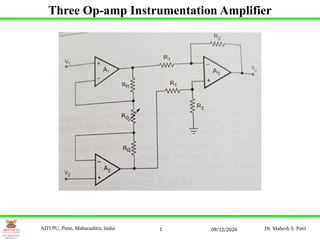 PPT for Instrumentation Amplifier with three opamp | PPT