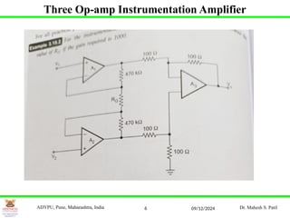PPT for Instrumentation Amplifier with three opamp | PPTX