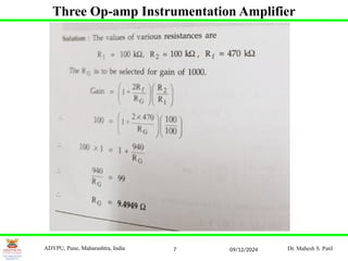PPT for Instrumentation Amplifier with three opamp | PPTX