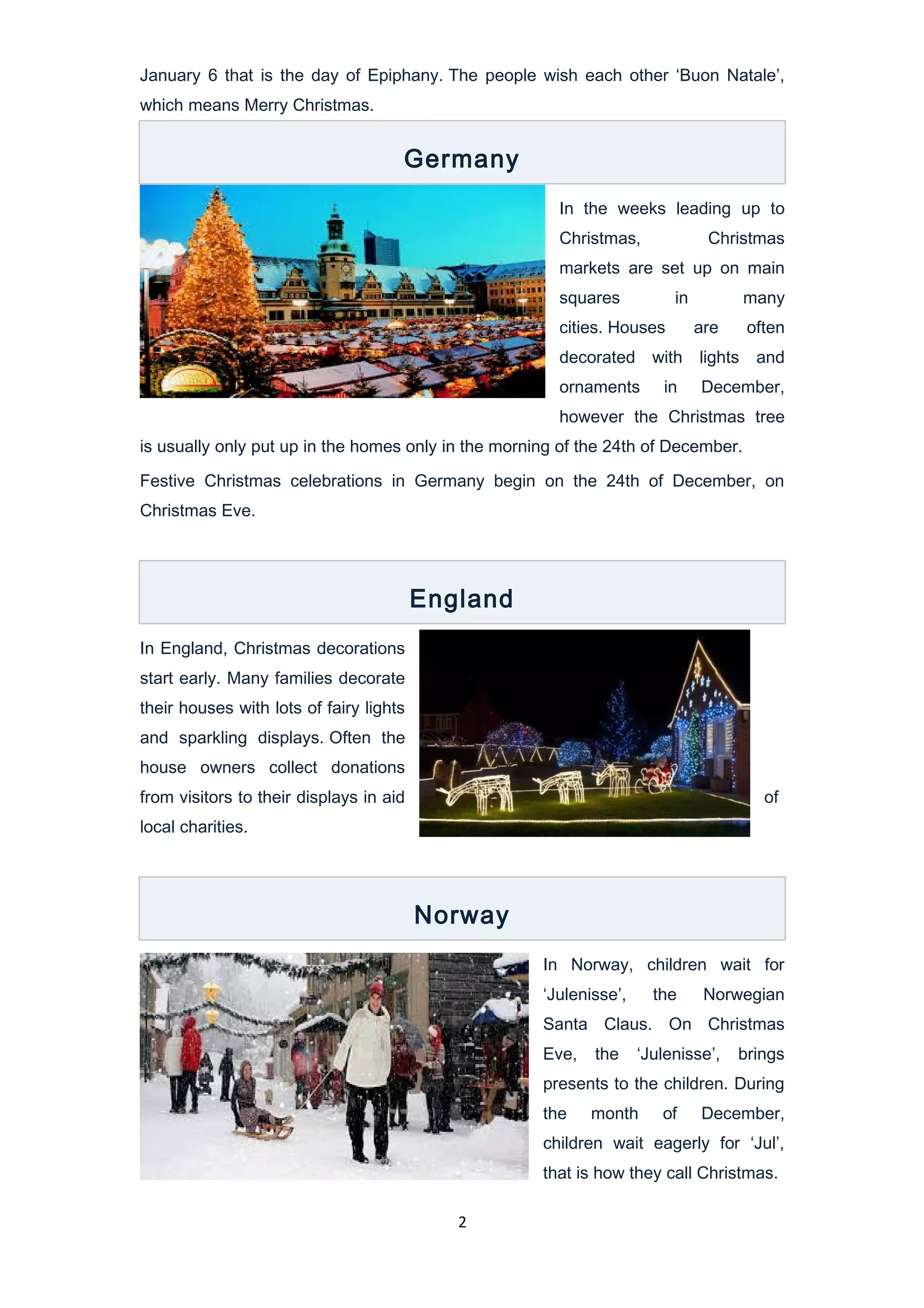 Christmas customs and traditions around the world | DOC