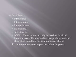 Routes of administration...pharmacology | PPTX