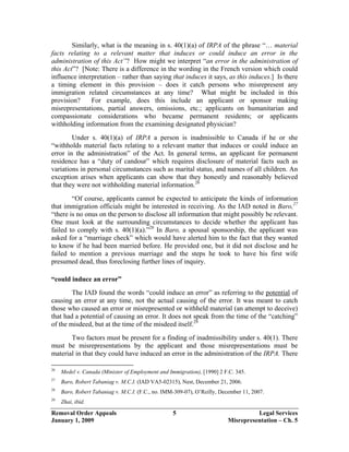 Misrepresentation in Canadian Immigration Applications | PDF