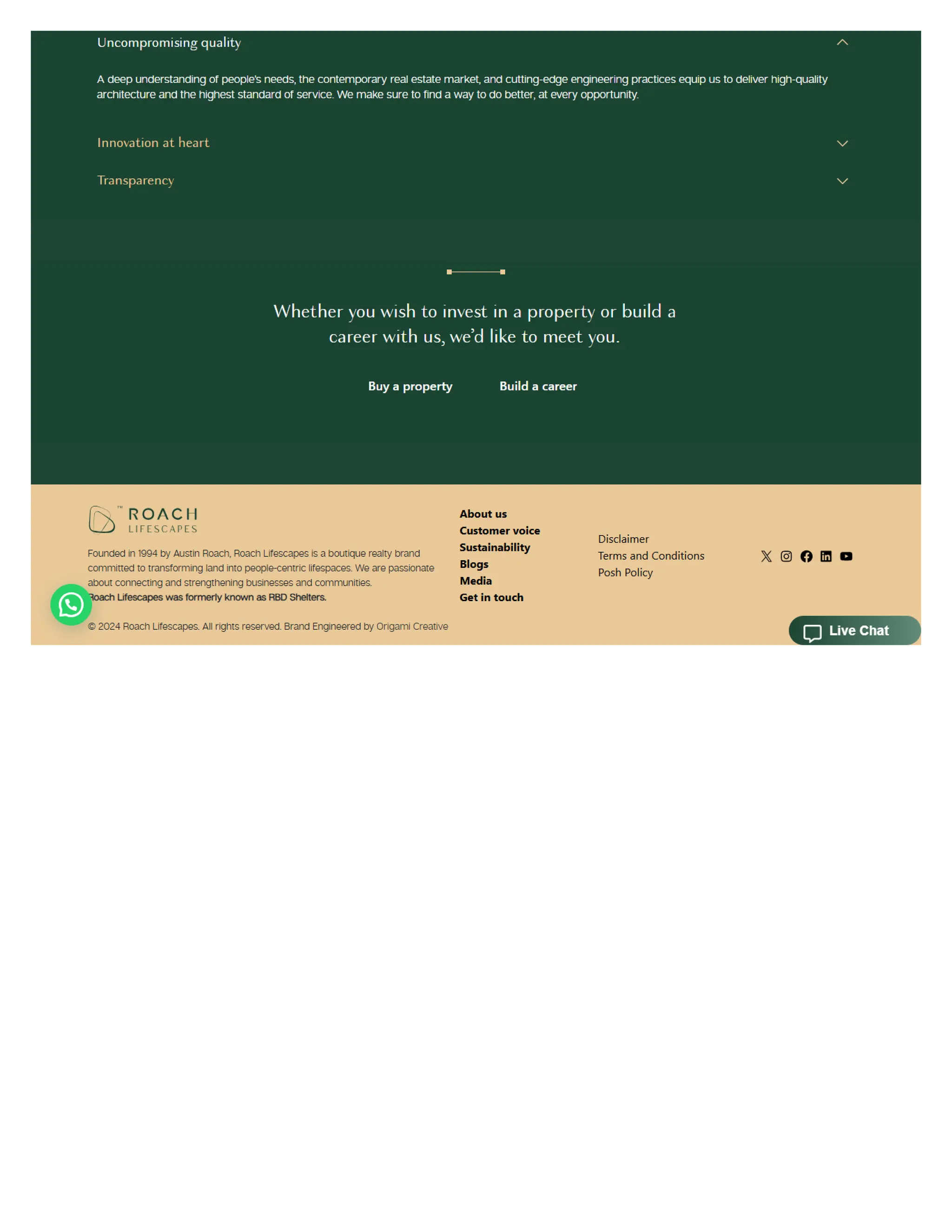 We are Roach Lifescapes (formerly known as RBD Shelters), | PDF