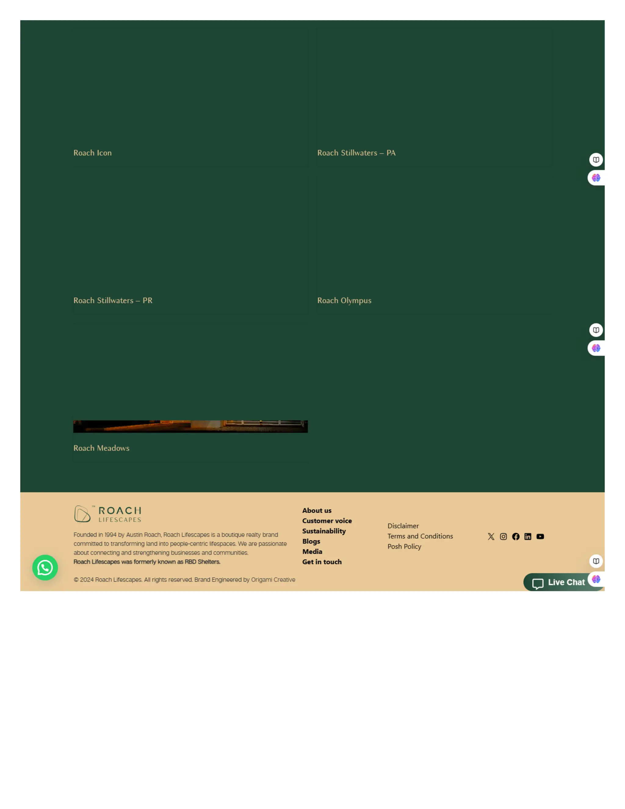 Roachlifescapes projects in the Bangalore | PDF