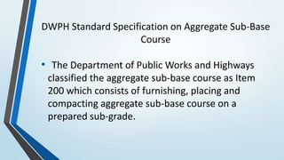 Road-Bed-Construction PPT report- Construction materials and testing | PPTX