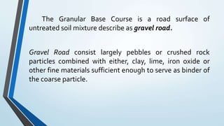 Road-Bed-Construction PPT report- Construction materials and testing | PPTX