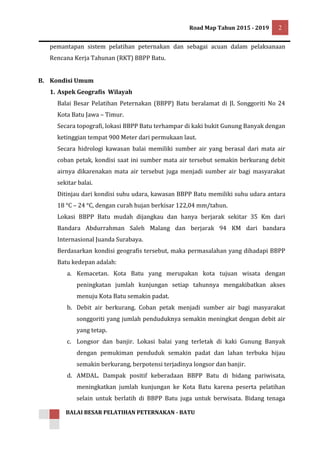 Road map-bbpp-batu-2015-2019 | PDF