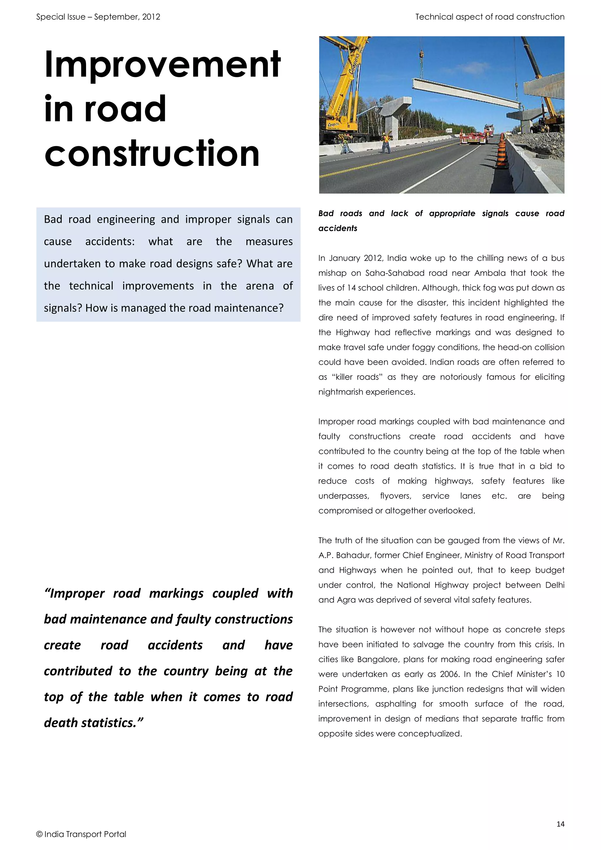 Road safety in India | PDF