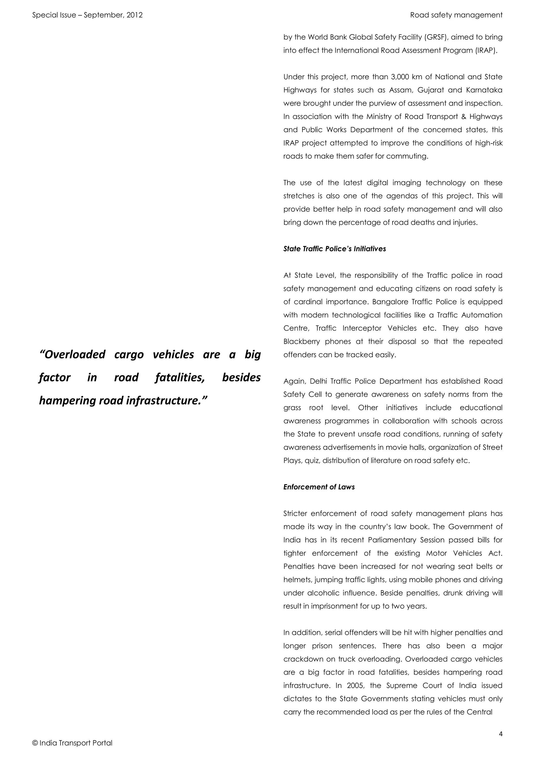 Road safety in India | PDF