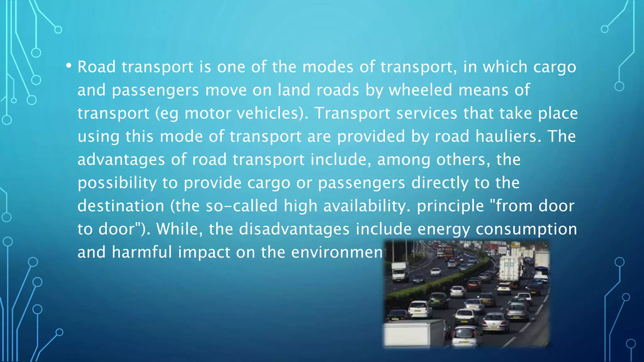 Road transport | PPTX