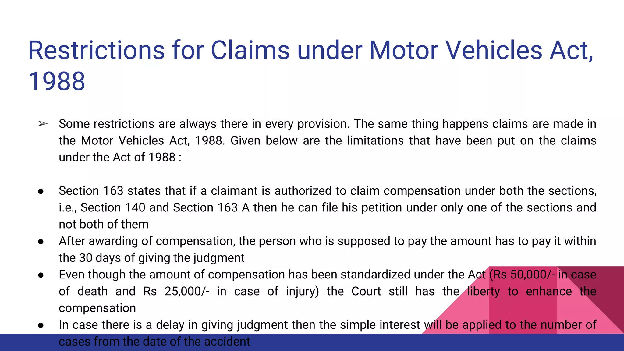 Road accident claim compensation iii | PPTX