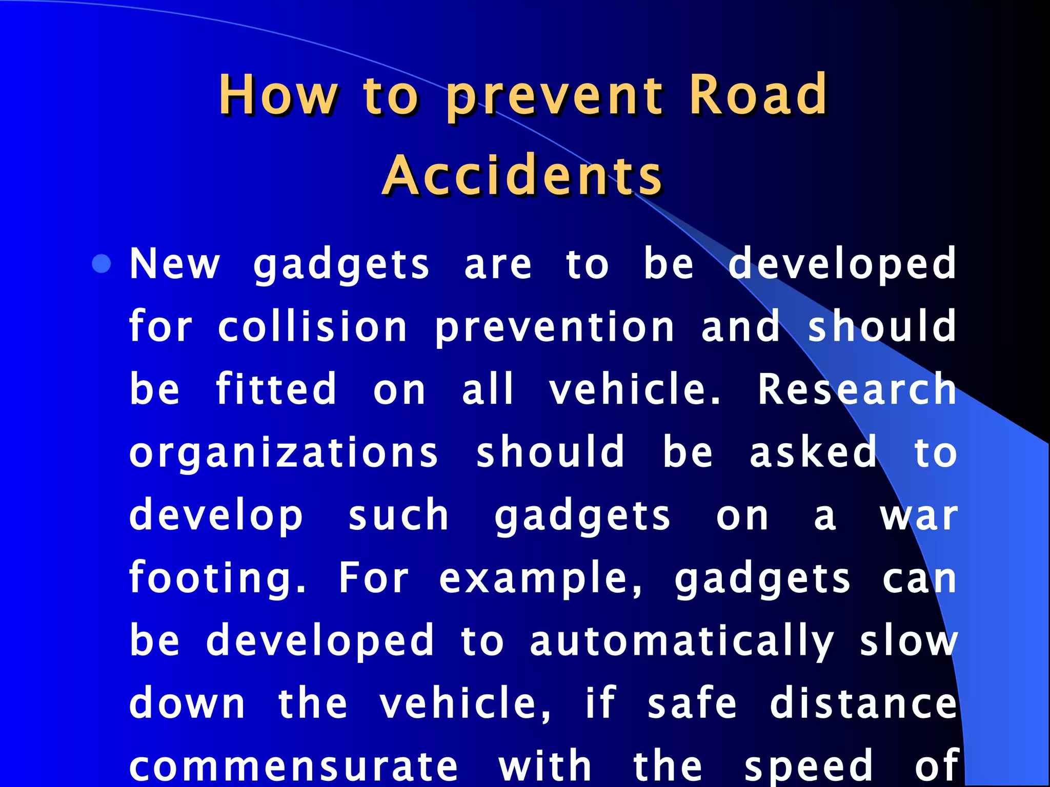Road Accident Prevention PowerPoint Presentation with Photos | PPT