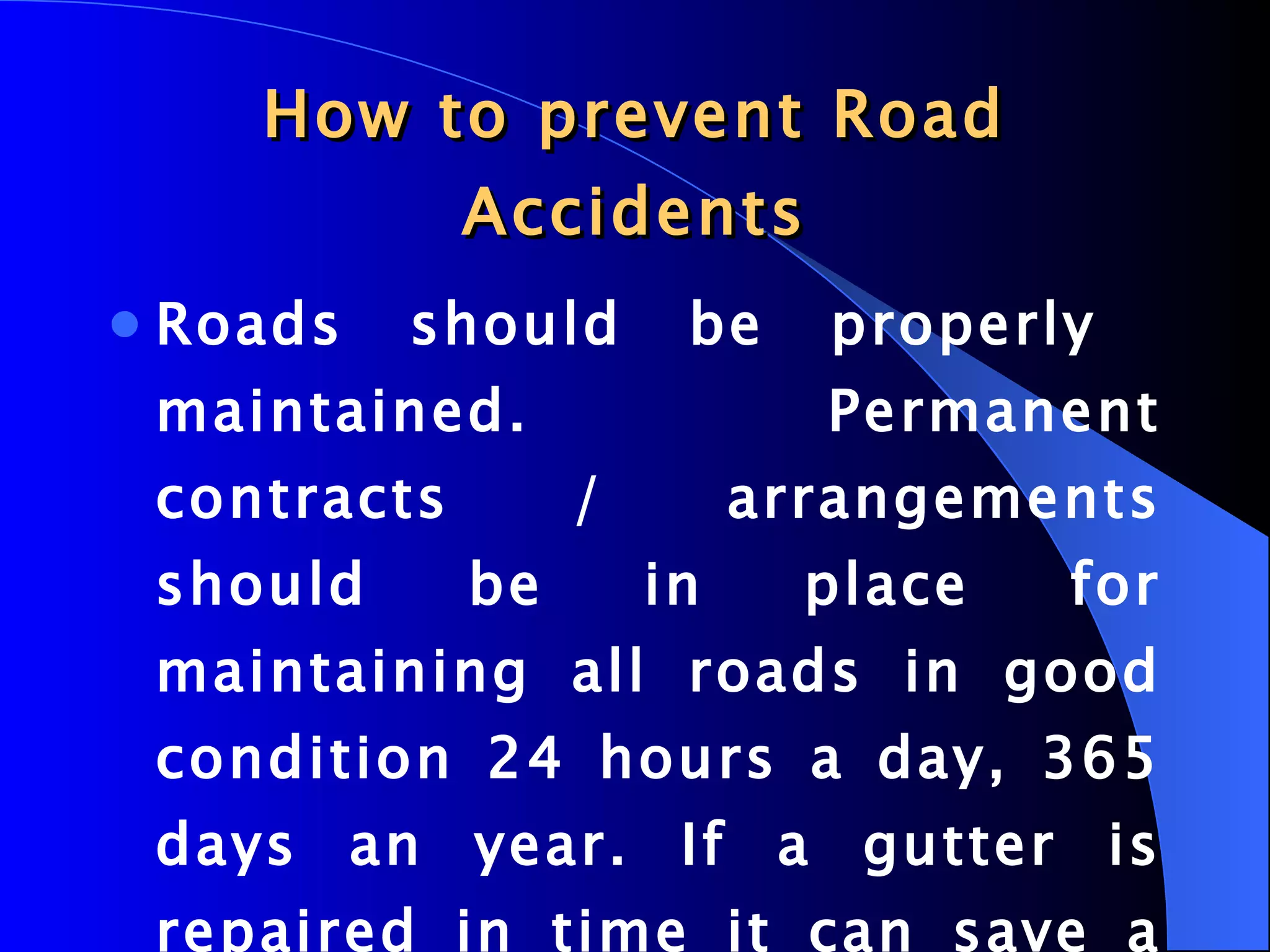 Road Accident Prevention PowerPoint Presentation with Photos | PPT