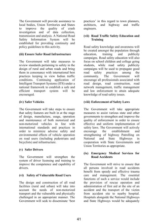 Road Accidents India Report - Govt of India | PDF