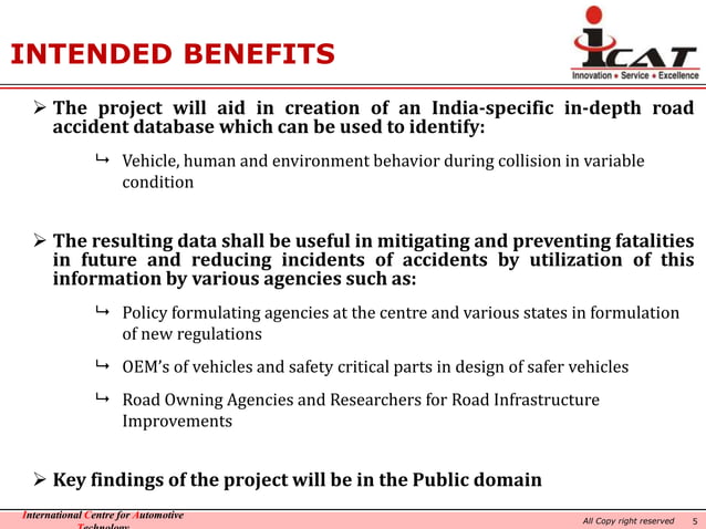 Road Accident Study activities undertaken by ICAT R2.pptx