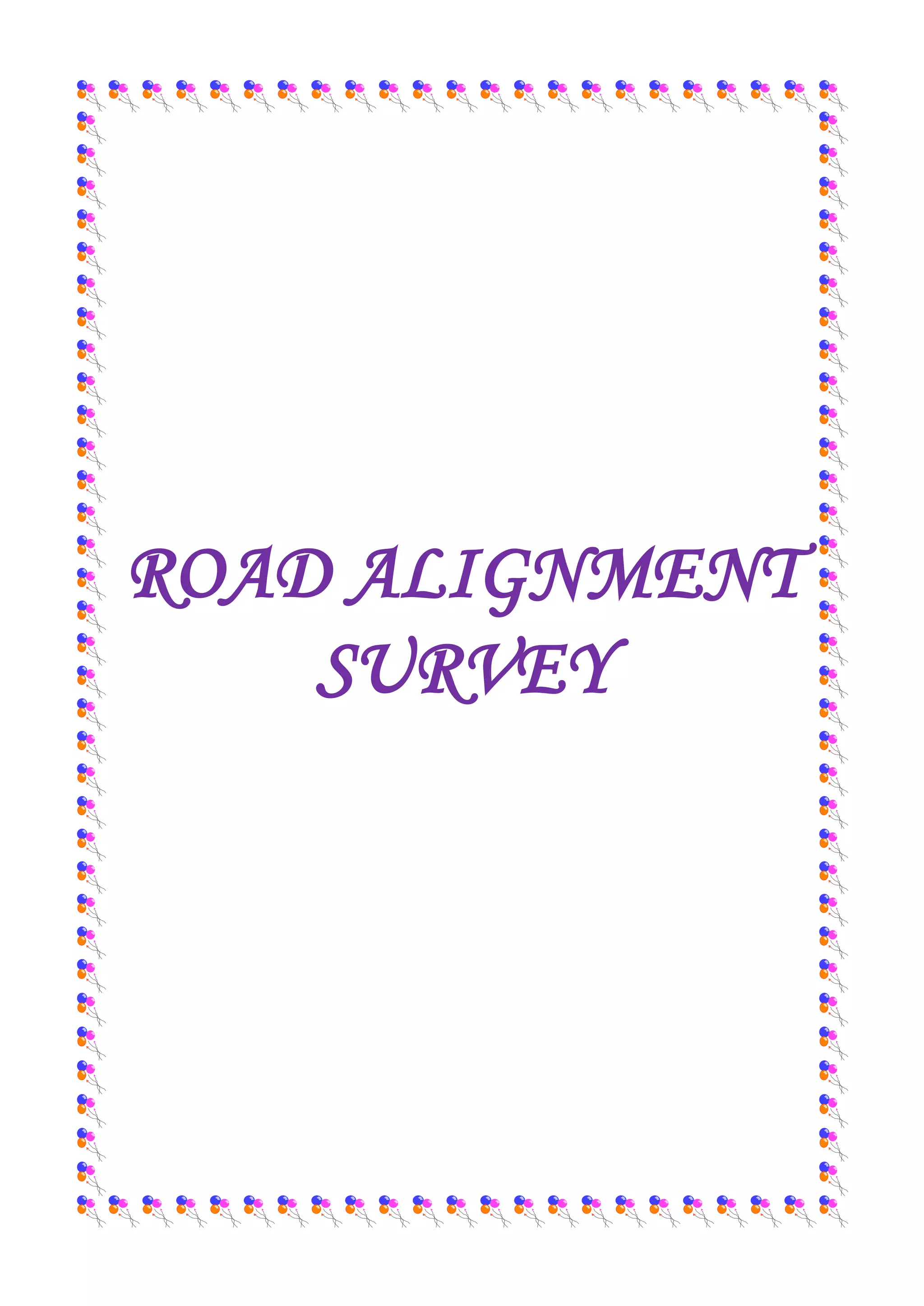 Road alignment survey 01 | PDF