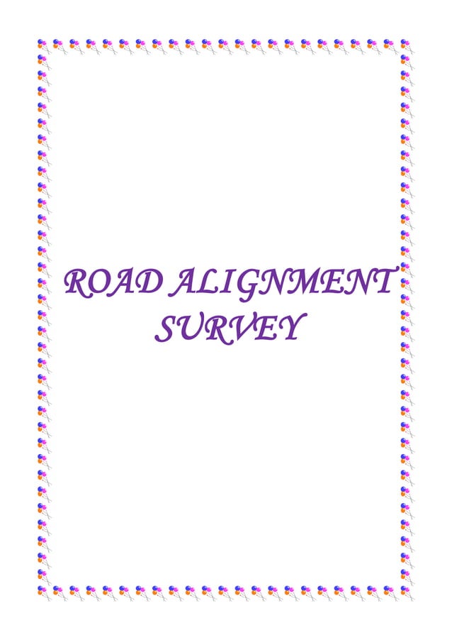 Road alignment survey 01 | PDF