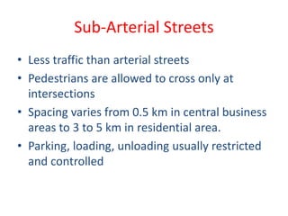 Classification of Urban Roads | PPTX