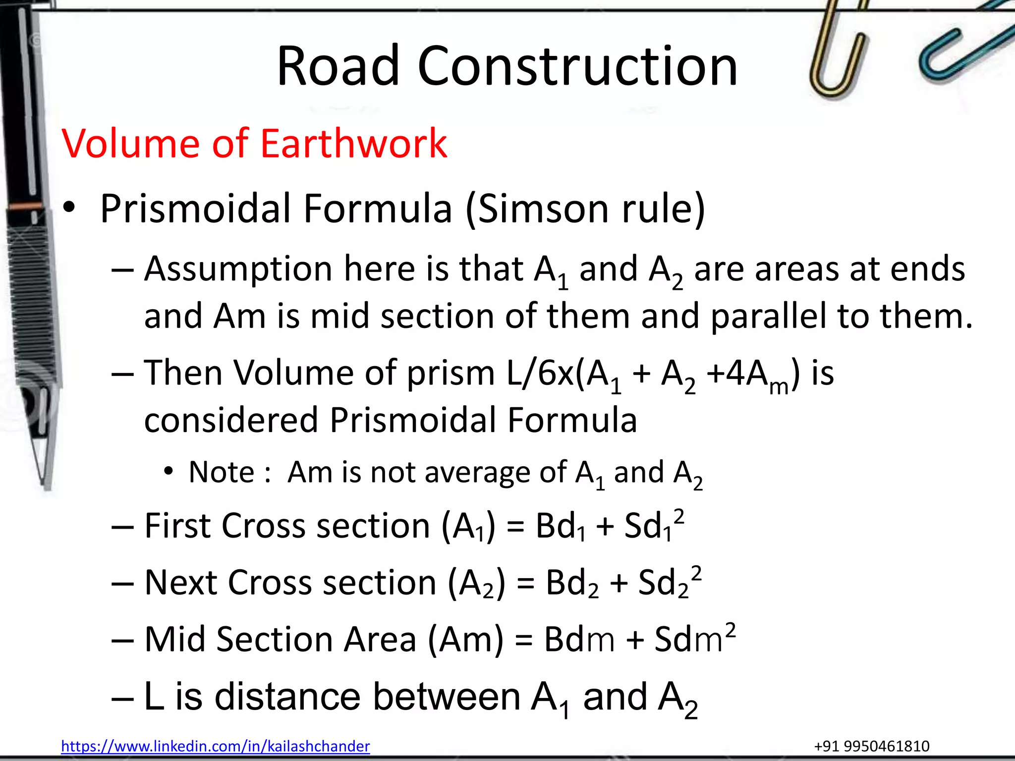 Road construction in Civil engineering | PPTX