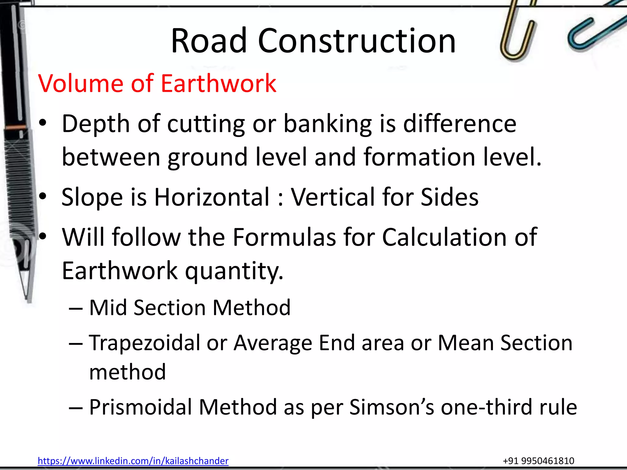 Road construction in Civil engineering | PPTX