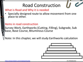 Road construction in Civil engineering | PPTX