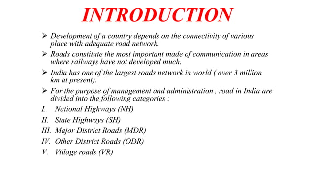 Road construction ppt | PPTX