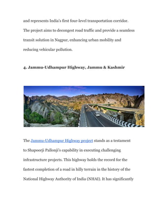 Road construction projects by Shapoorji Pallonji | PDF
