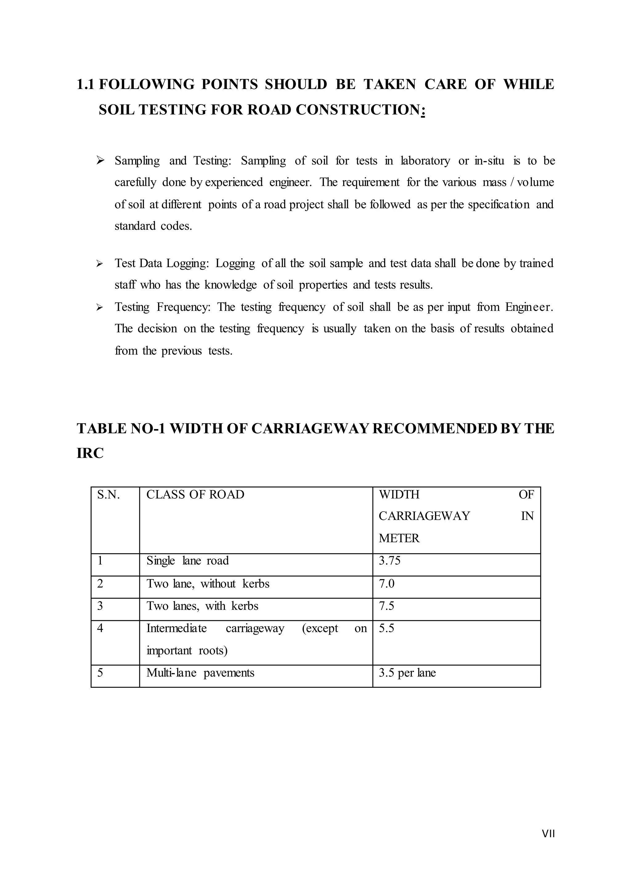 Road construction report | DOCX