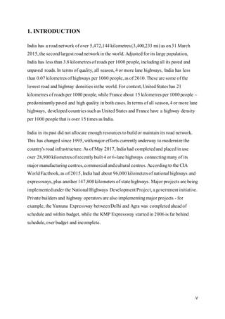 Road construction report | DOCX