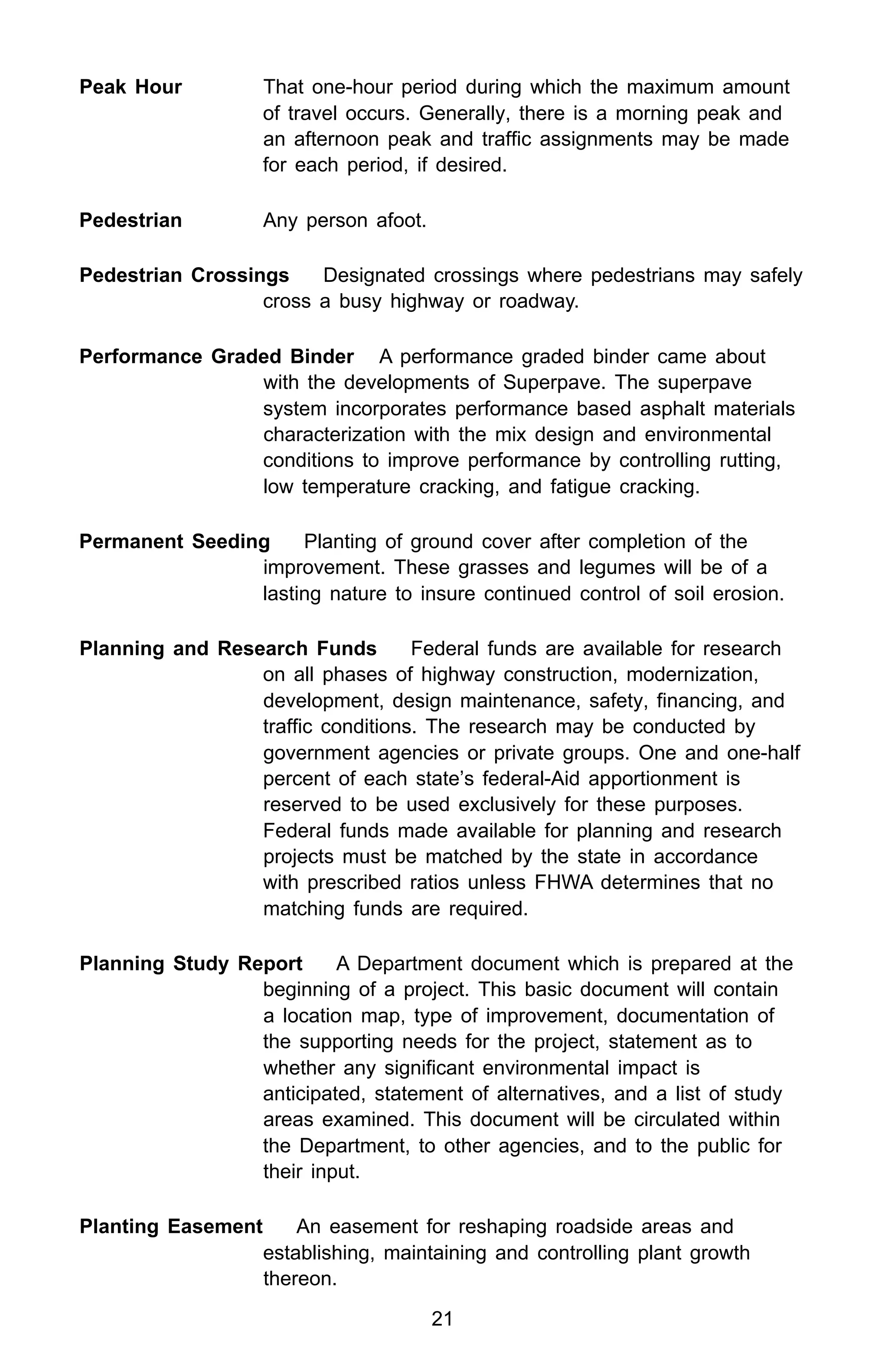 Road construction terms dictionary | PDF