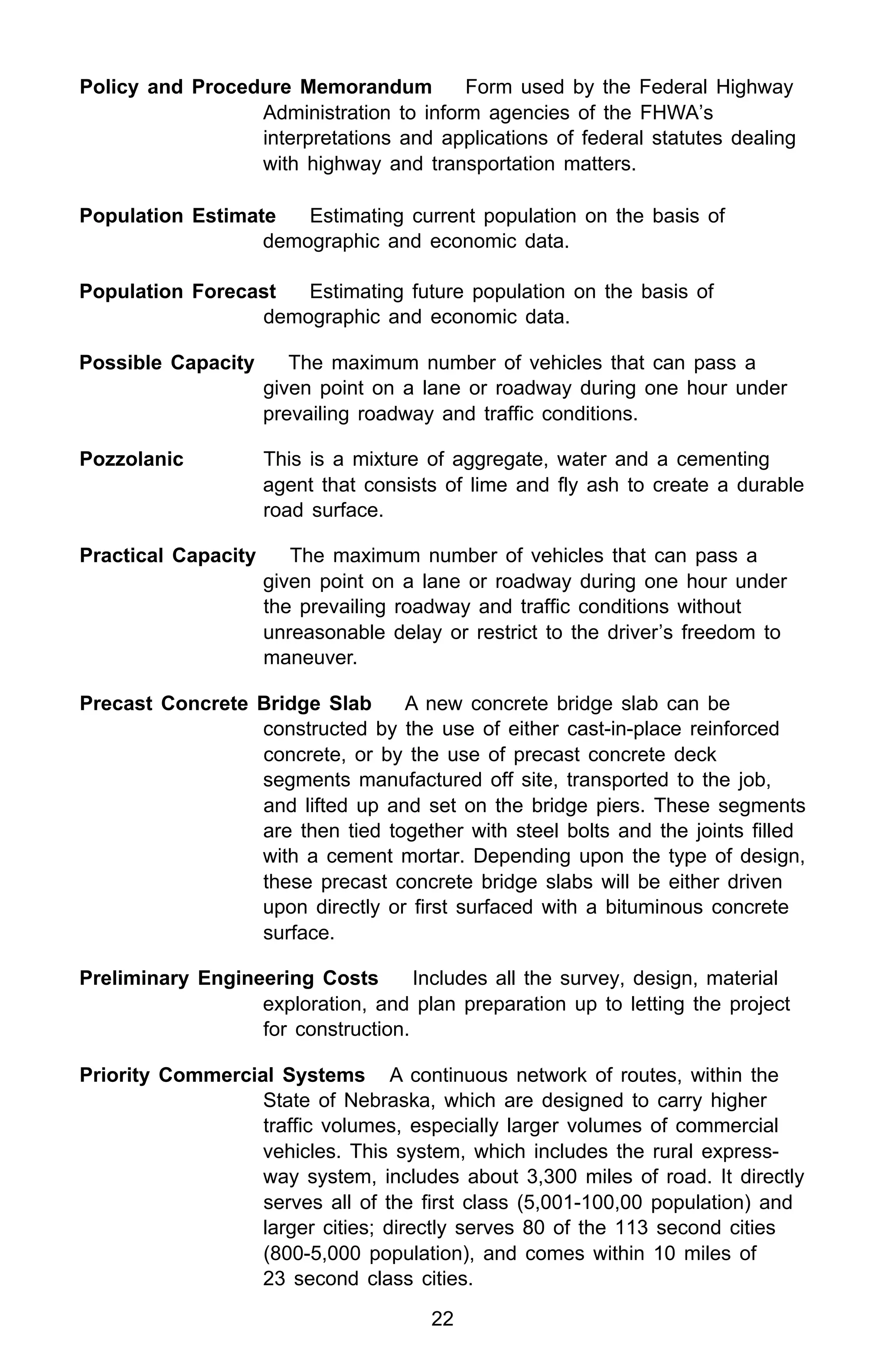 Road construction terms dictionary | PDF