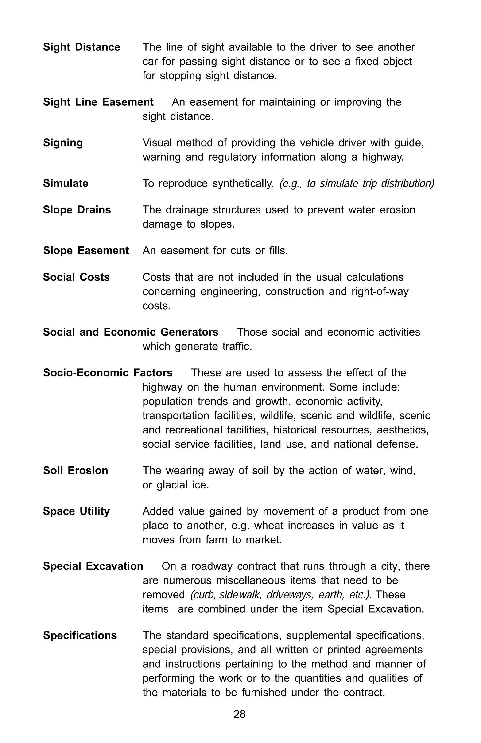 Road construction terms dictionary | PDF