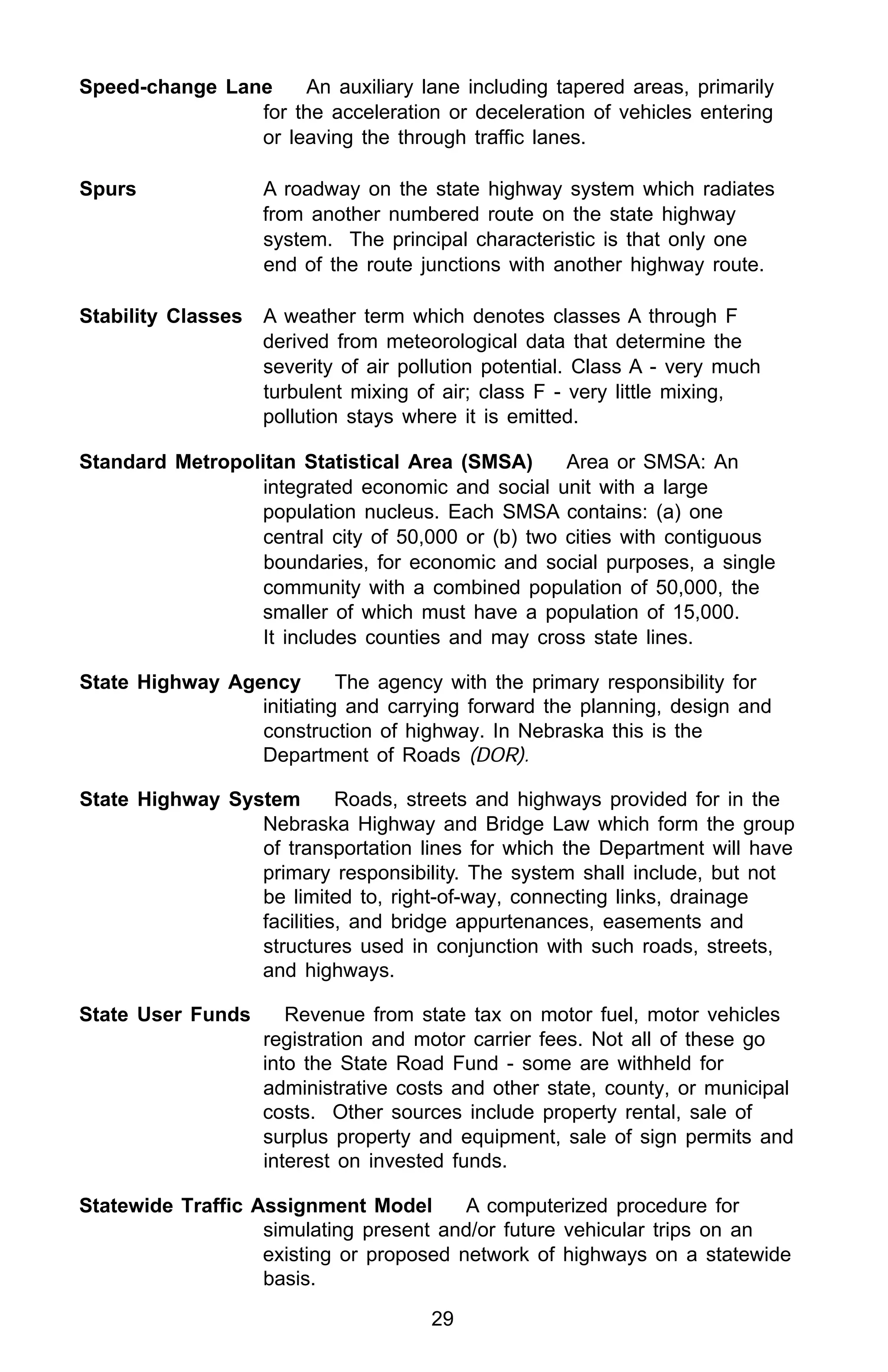 Road construction terms dictionary | PDF