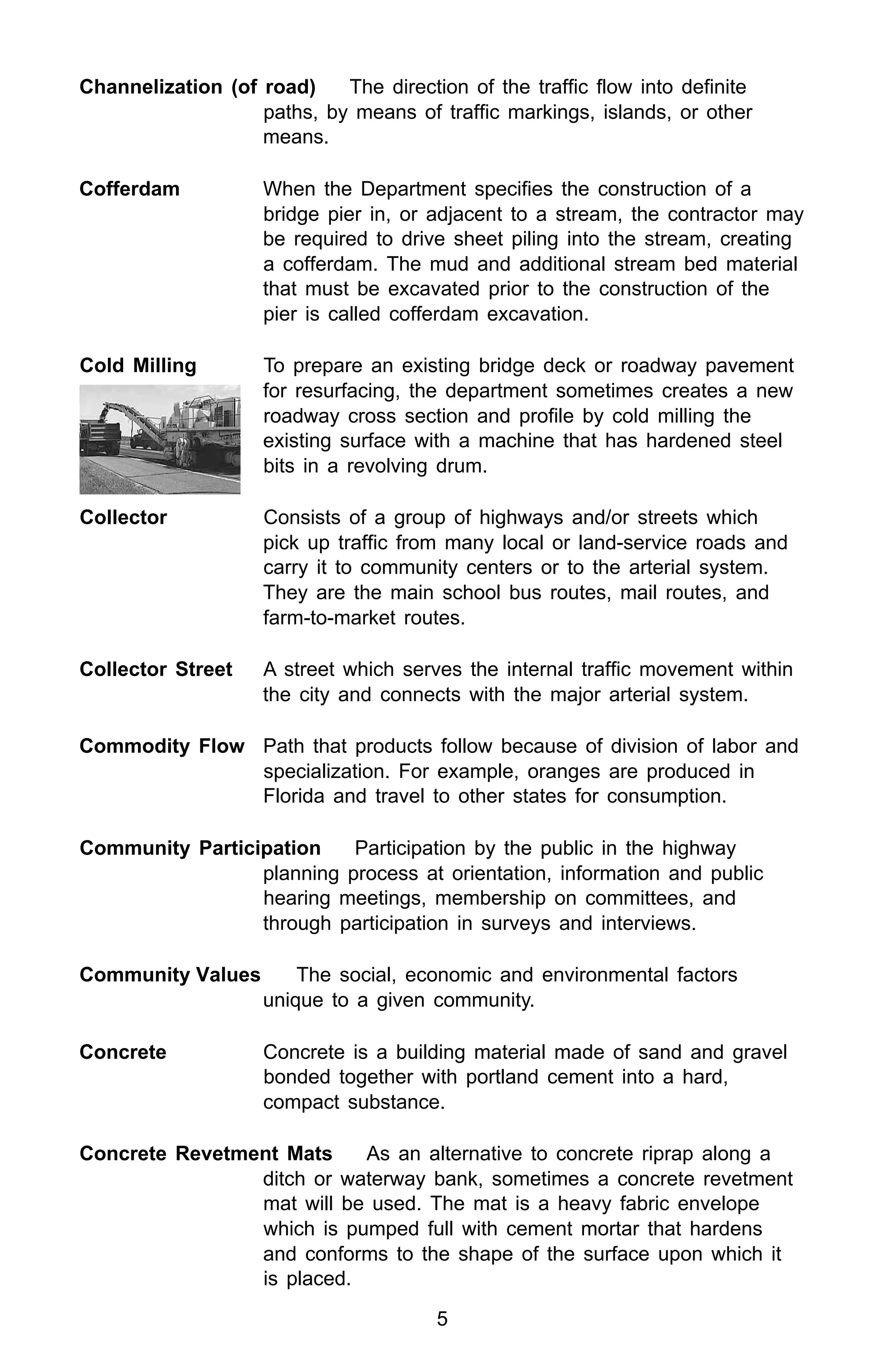 Road construction terms dictionary | PDF