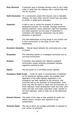 Road construction terms dictionary | PDF