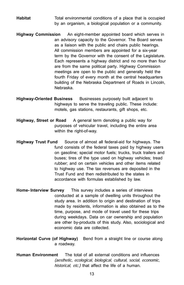 Road construction terms dictionary | PDF