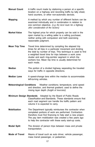 Road construction terms dictionary | PDF