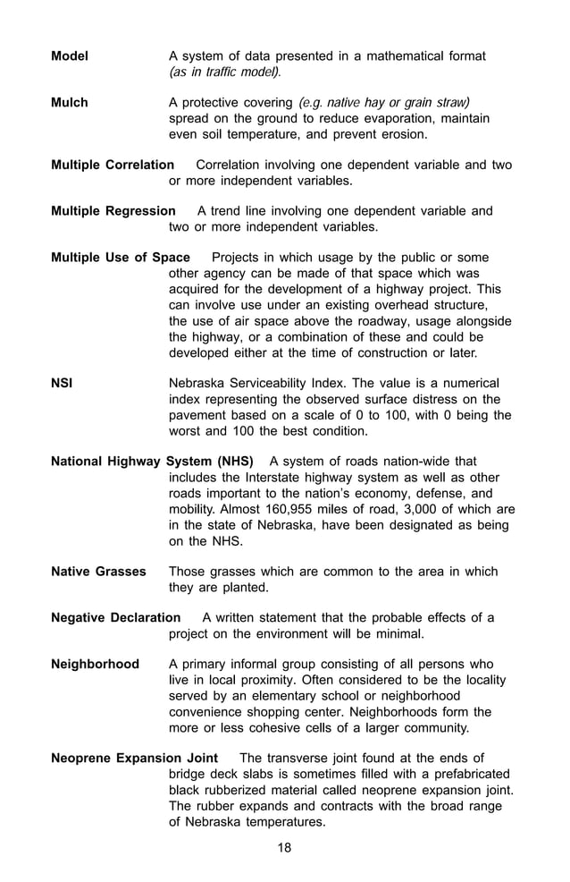 Road construction terms dictionary | PDF