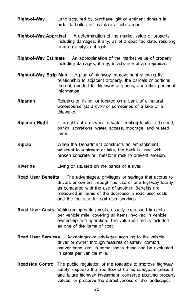 Road construction terms dictionary | PDF
