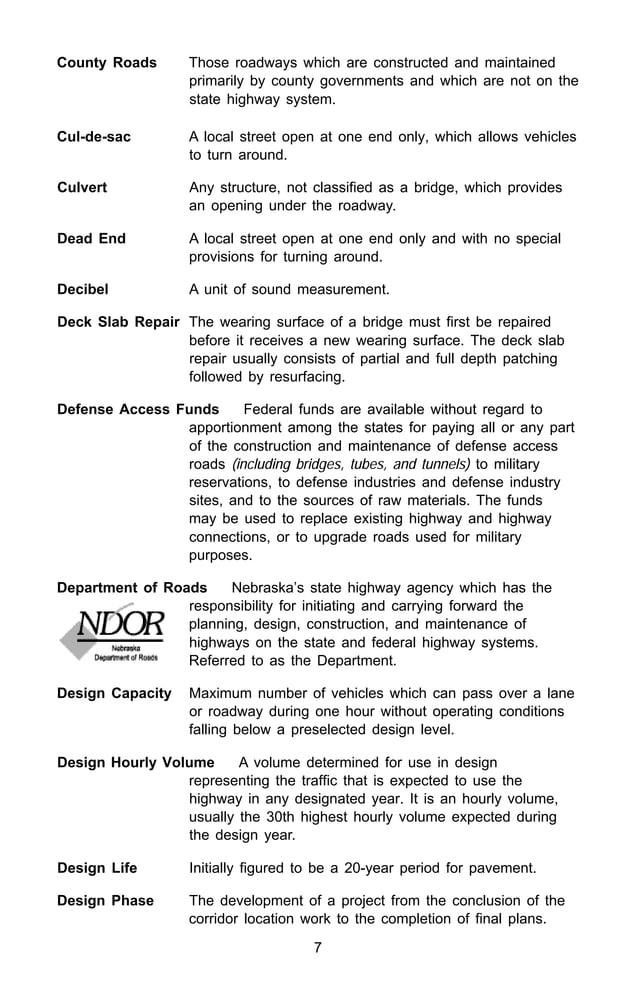 Road construction terms dictionary | PDF