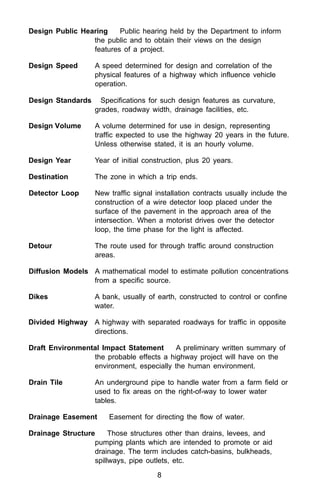 Road construction terms dictionary | PDF