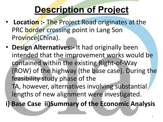 Road development projects. | PPT